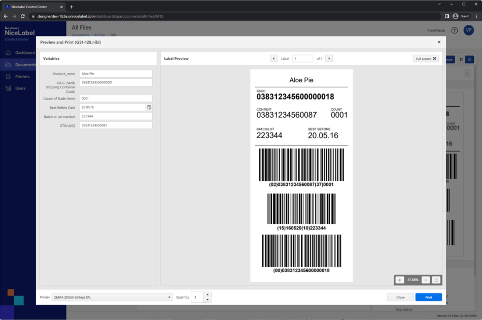 NiceLabel Etikettensoftware | Neue Version Cloud Designer