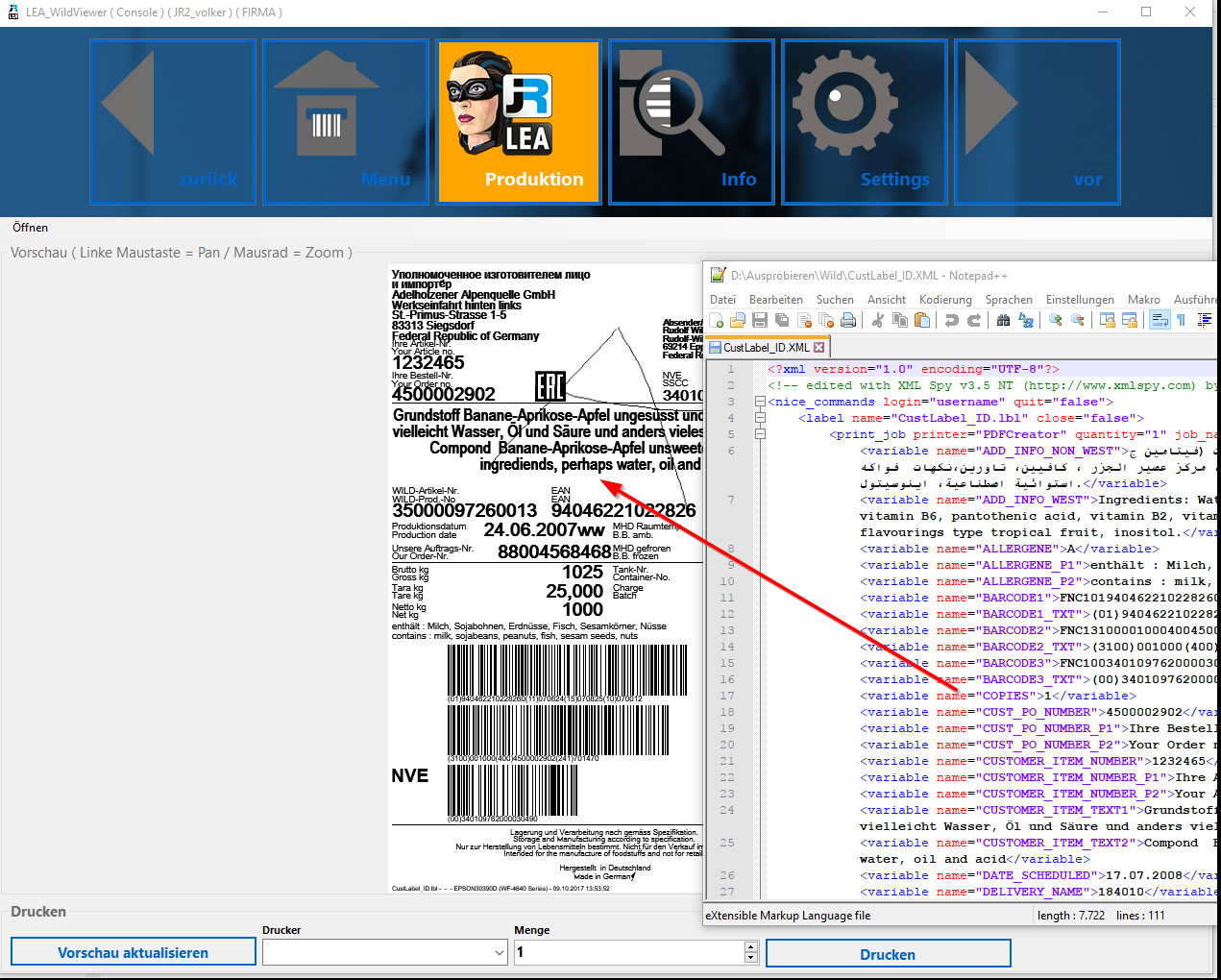 NiceLabel JOB Dateien mit NiceLabel 2017 anzeigen lassen