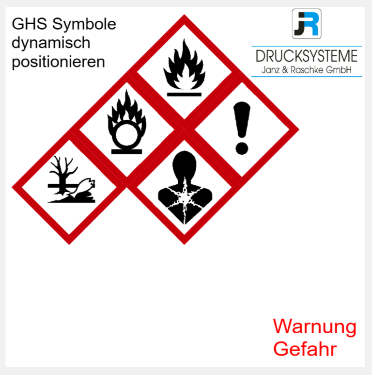 NiceLabel 2017 | Etiketten mit GHS konformen Gefahrstoffsymbolen